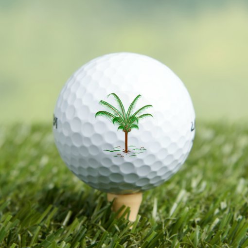 Tropical Palm Tree Golf Balls | Zazzle