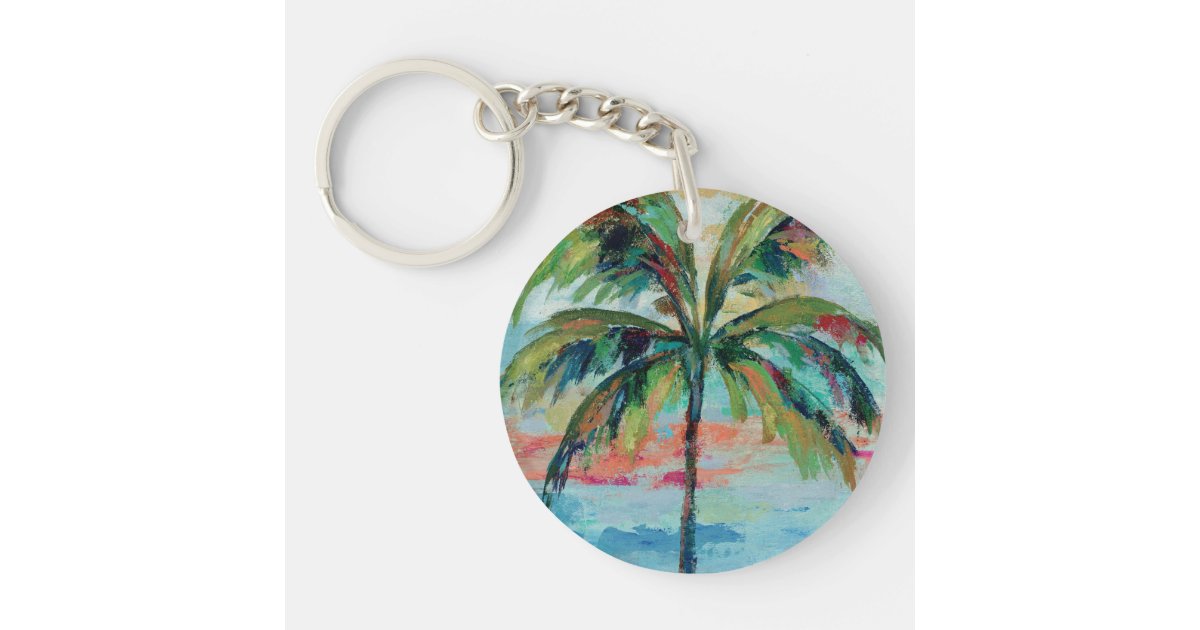 Tropical | Palm Tree Keychain | Zazzle