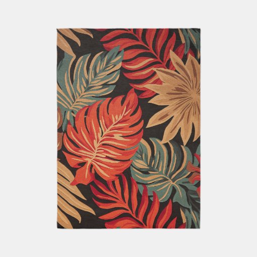 Tropical Palm Tree Leaf | Palm Frond Rug | Zazzle