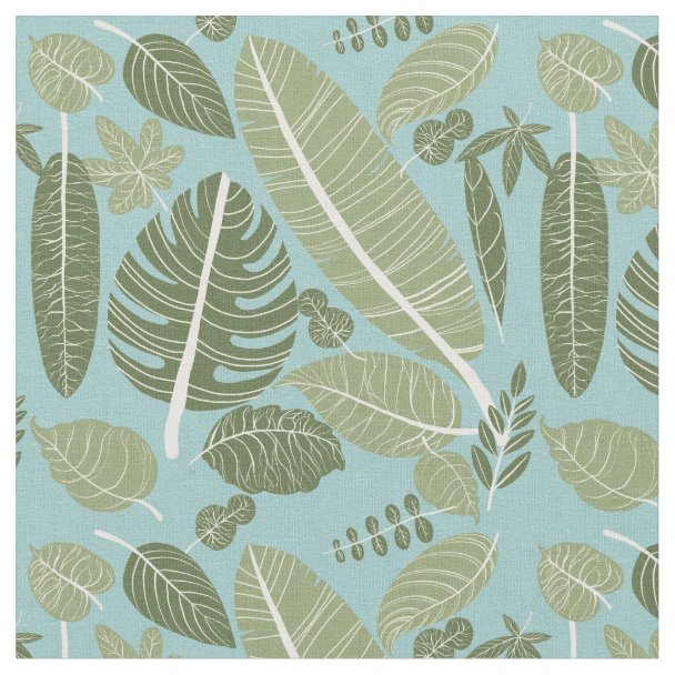 Leaves of Palm Tree Fabric | Zazzle