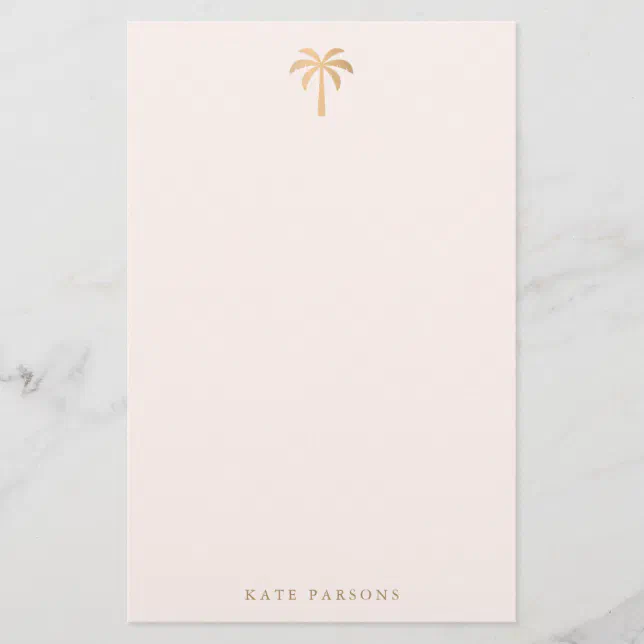 Tropical Palm Tree Modern Stationery | Zazzle