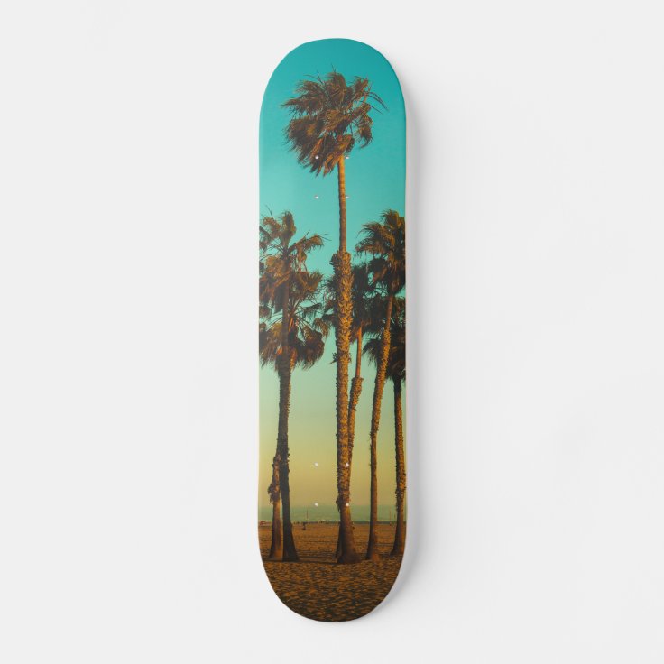 Tropical Palm Tree Personalized Photo Skateboard | Zazzle
