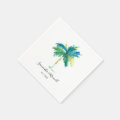 Tropical Palm Tree Personalized Wedding Napkins | Zazzle