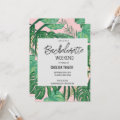 Tropical Palm Tree Pink Bachelorette Party Invitation | Zazzle