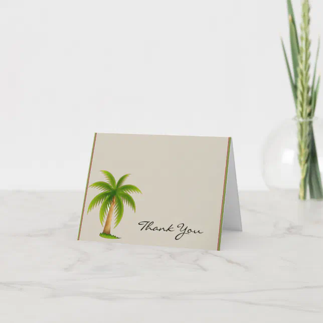 Tropical Palm Tree Thank You | Zazzle