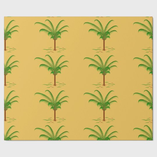Tropical Palm Tree Wrapping Paper | Zazzle.com