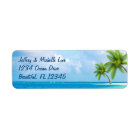 Tropical Palm Trees Beach Address Label | Zazzle