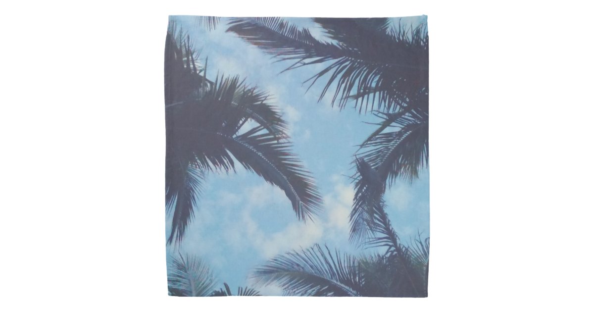 Tropical Palm Trees Blue Sky Bandana | Zazzle.com