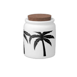 Tropical Palm Trees Candy Jar | Zazzle