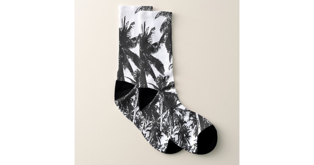Tropical Palm Trees Socks | Zazzle