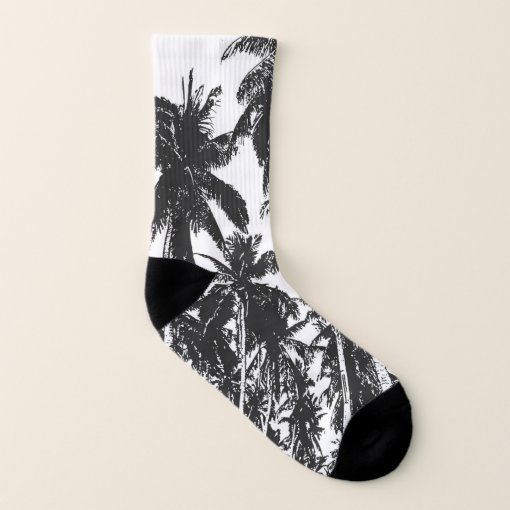 Tropical Palm Trees Socks | Zazzle