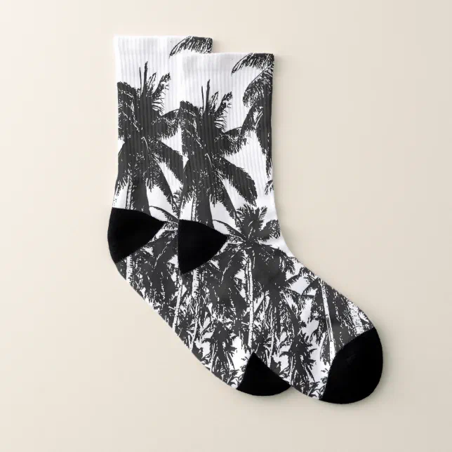 Tropical Palm Trees Socks | Zazzle