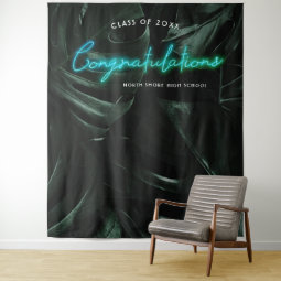 Tropical Palms | Graduation Photo Booth Backdrop | Zazzle