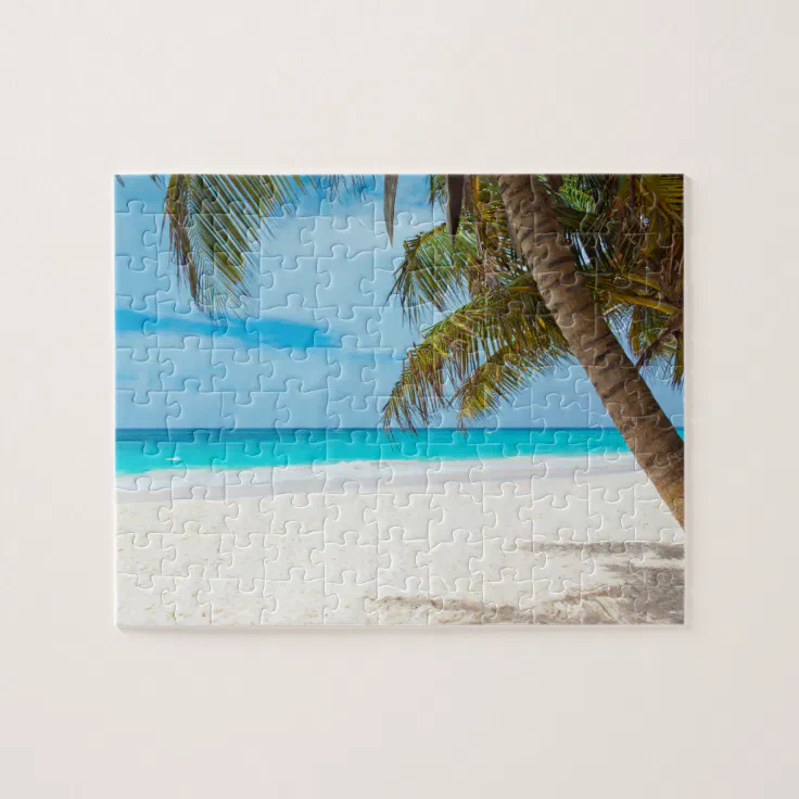 Tropical Paradise Beach Jigsaw Puzzle | Zazzle