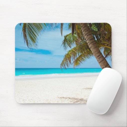 Tropical Paradise Beach Mouse Pad | Zazzle
