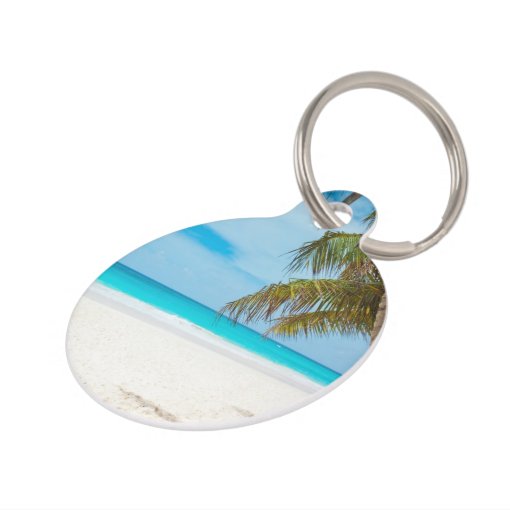 Tropical Paradise Beach Pet Tag | Zazzle