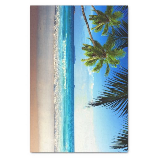 Tropical Paradise Beach Tissue Paper | Zazzle