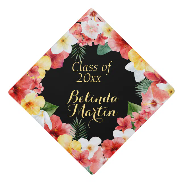 Tropical Paradise Floral Tassel Topper | Zazzle