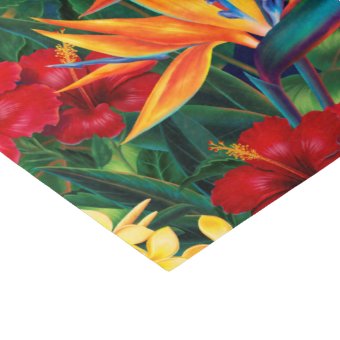 Tropical Paradise Hawaiian Floral Tissue Paper | Zazzle