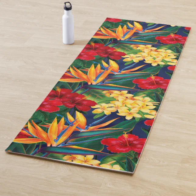 Tropical Paradise Hawaiian Floral Yoga Mat | Zazzle