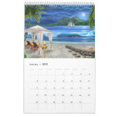 TROPICAL PARADISE ISLANDS CALENDAR | Zazzle