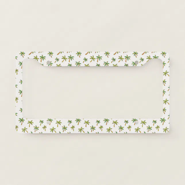 Tropical Paradise. Palm Trees. License Plate Frame | Zazzle