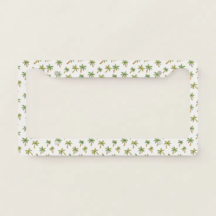 Tropical Paradise. Palm Trees. License Plate Frame | Zazzle