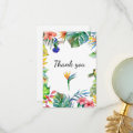 Tropical Paradise Theme Thank You Card | Zazzle