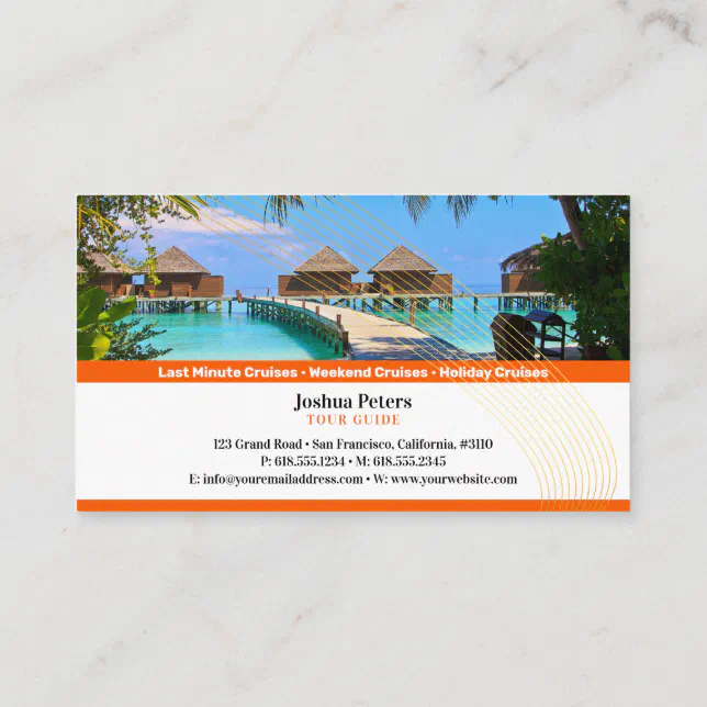 Tropical Paradise | Tourism Travel Agent Business Card | Zazzle