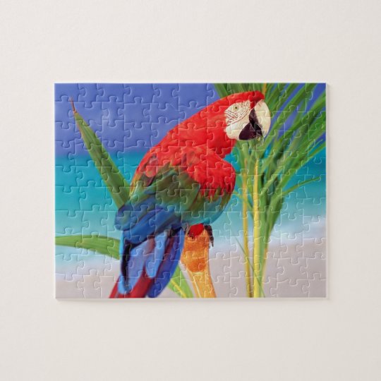 Tropical Parrot Game Puzzle | Zazzle.com