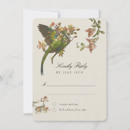 Tropical Parrot Wedding RSVP Card | Zazzle