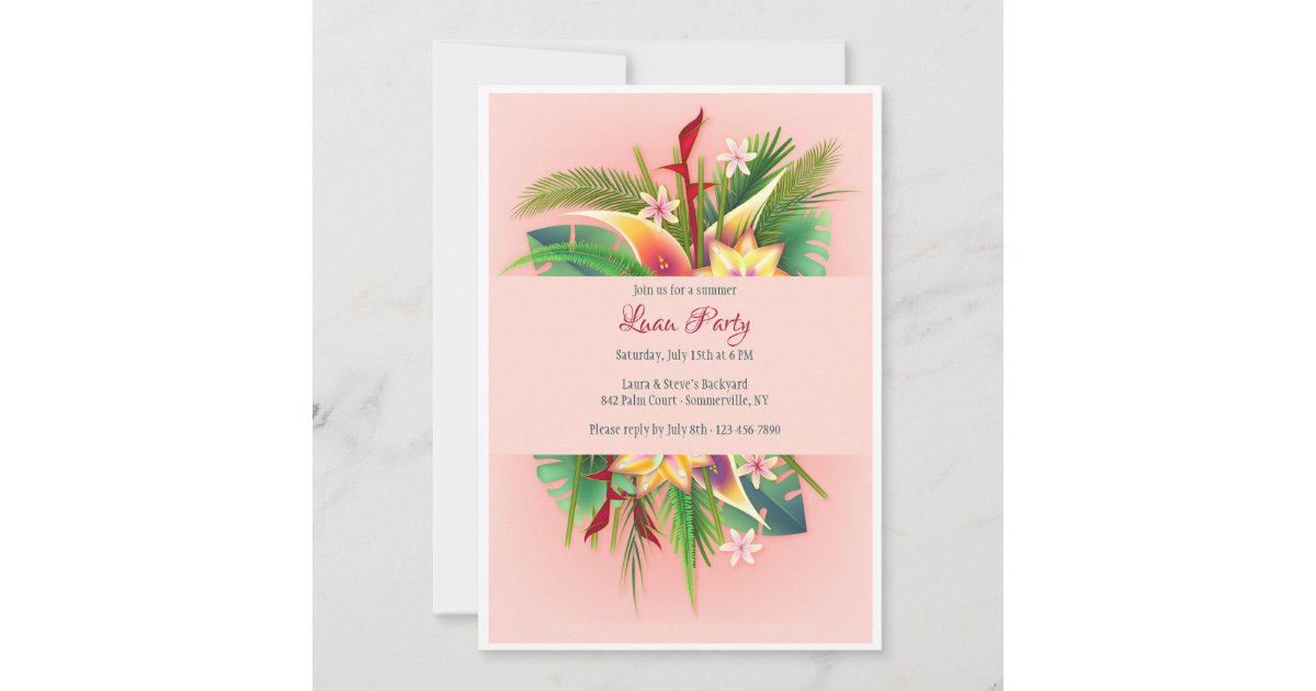 Tropical Party Invitation | Zazzle
