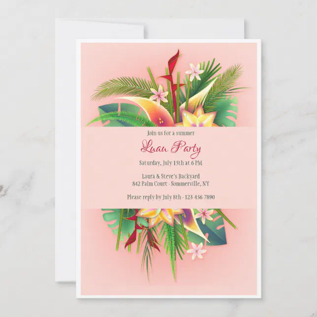 Tropical Party Invitation | Zazzle