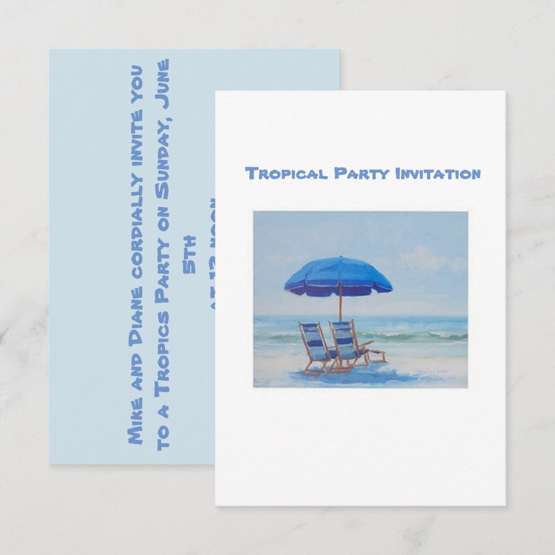 Tropical Party Invitation | Zazzle