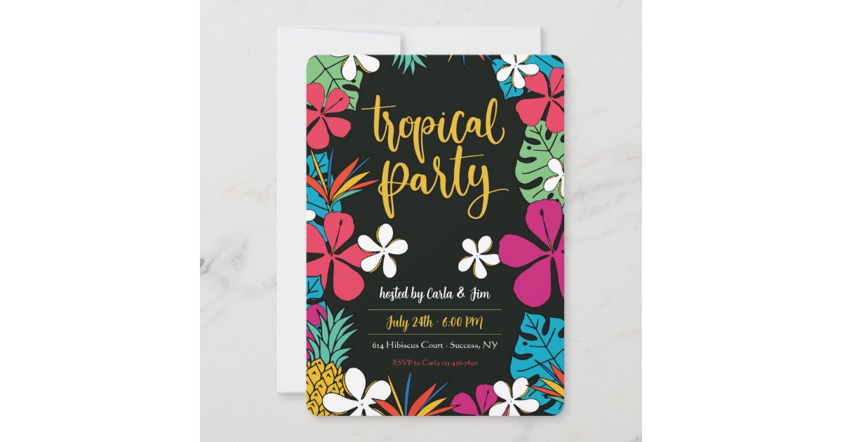 Tropical Party Invitations | Zazzle