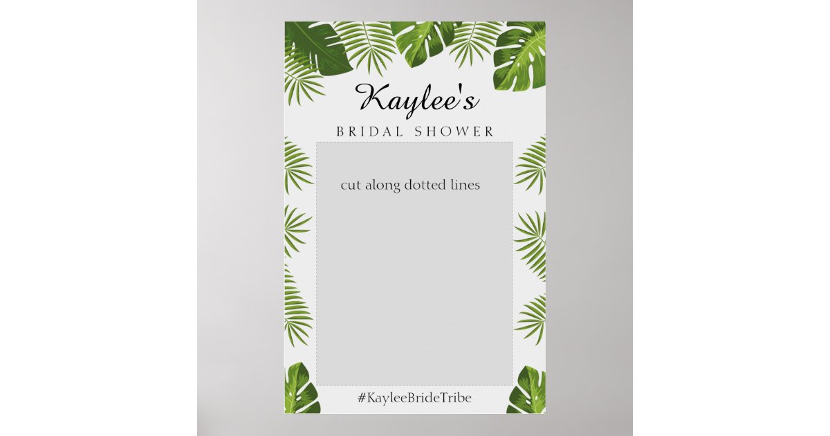Tropical Party Photo Booth Frame Poster | Zazzle