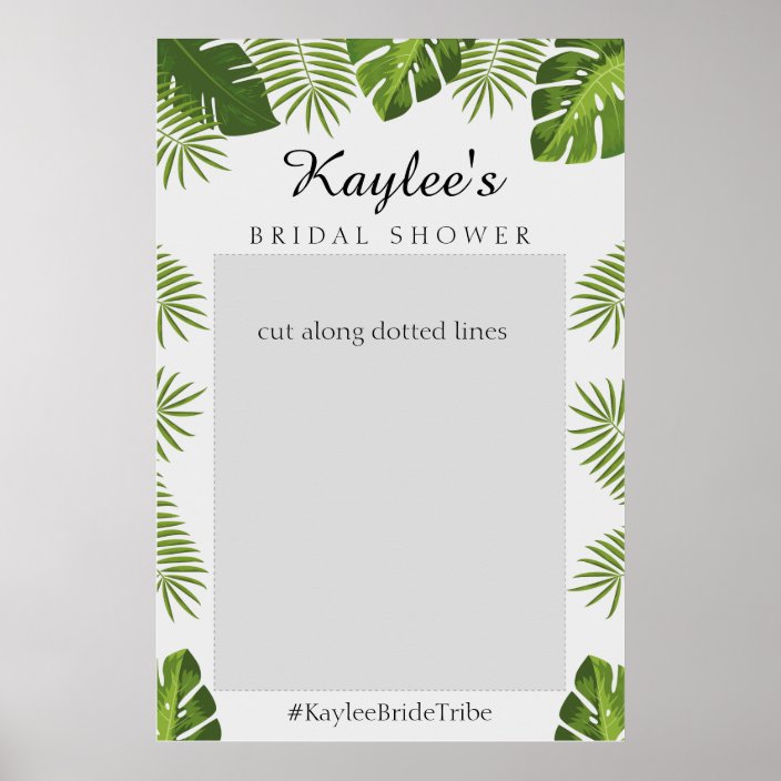 Tropical Party Photo Booth Frame Poster | Zazzle.com