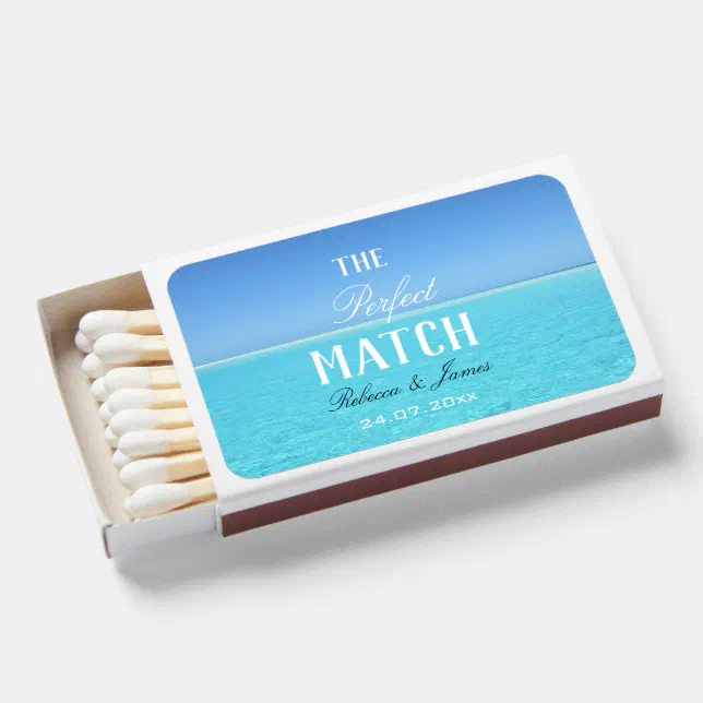 Tropical Perfect Beach Destination Wedding Matchboxes | Zazzle