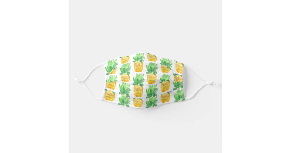 Tropical pineapple cloth face mask | Zazzle