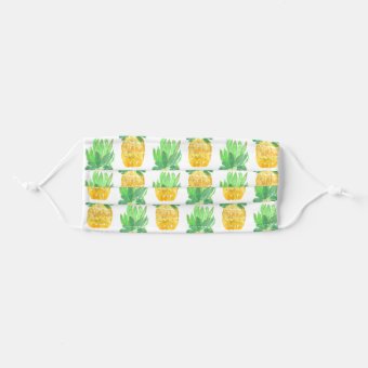 Tropical pineapple cloth face mask | Zazzle