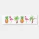 Tropical Pineapple Flamingo Palm Tree Sticker | Zazzle
