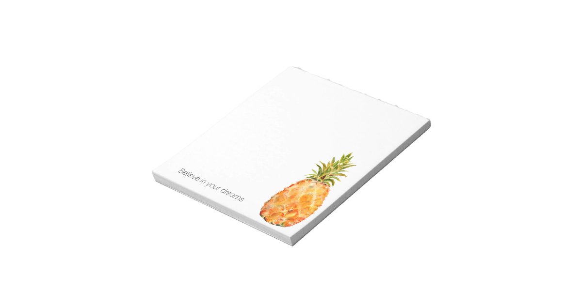 Tropical Pineapple Personalized Notepad | Zazzle
