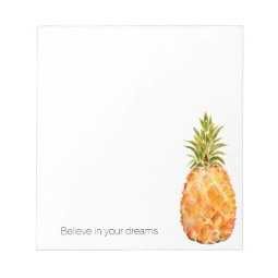Tropical Pineapple Personalized Notepad | Zazzle
