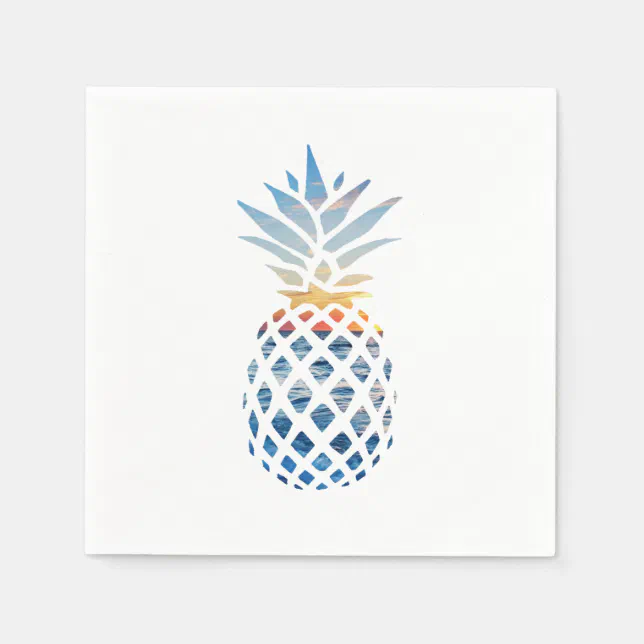 Tropical Pineapple Theme Birthday Party Napkins | Zazzle