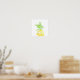 Tropical Pineapple Watercolor painting Poster | Zazzle