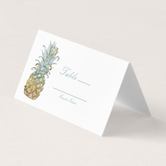 Tropical Pineapple Wedding Table Number Seating Place Card | Zazzle.com