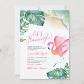 Tropical Pink Flamingo 16th Birthday Party Invitation | Zazzle