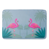 Tropical Pink Flamingo Bathroom Rug Mat Home Decor | Zazzle