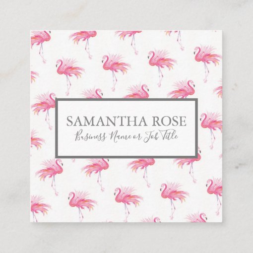 Tropical Pink Flamingo Business Card | Zazzle