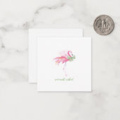 Tropical Pink Flamingo Christmas Watercolor Note Card | Zazzle